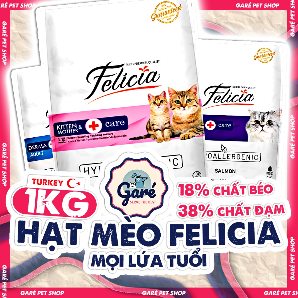 ZIP Hạt Felicia cho Mèo con Mèo lớn từ Châu Âu Low Grain hỗ trợ tiêu ...