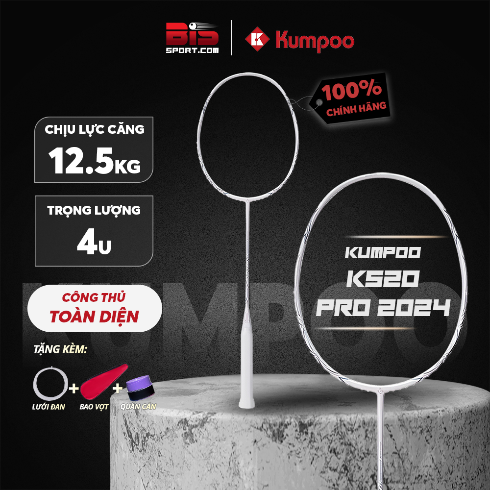 Vợt Cầu Lông Kumpoo Power Control K520 Pro Trắng Chính Hãng - Độ Bền Cao, Linh Hoạt - Công Thủ ...