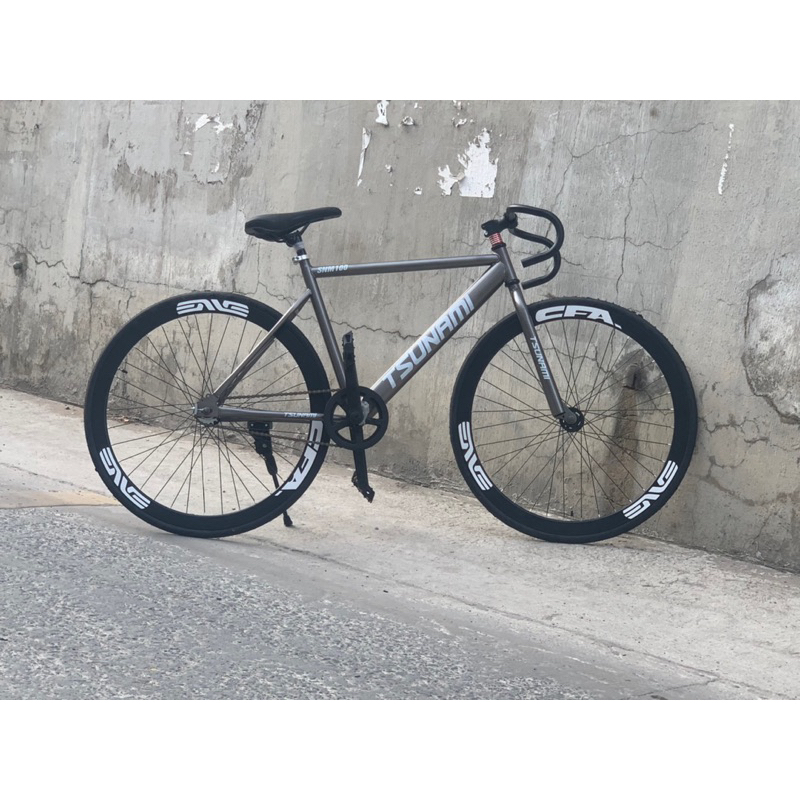 Xe Đạp Fixed Gear & Single Speed, Màu Xám Ghi - Vành 4 Phân (Tặng Strap ...