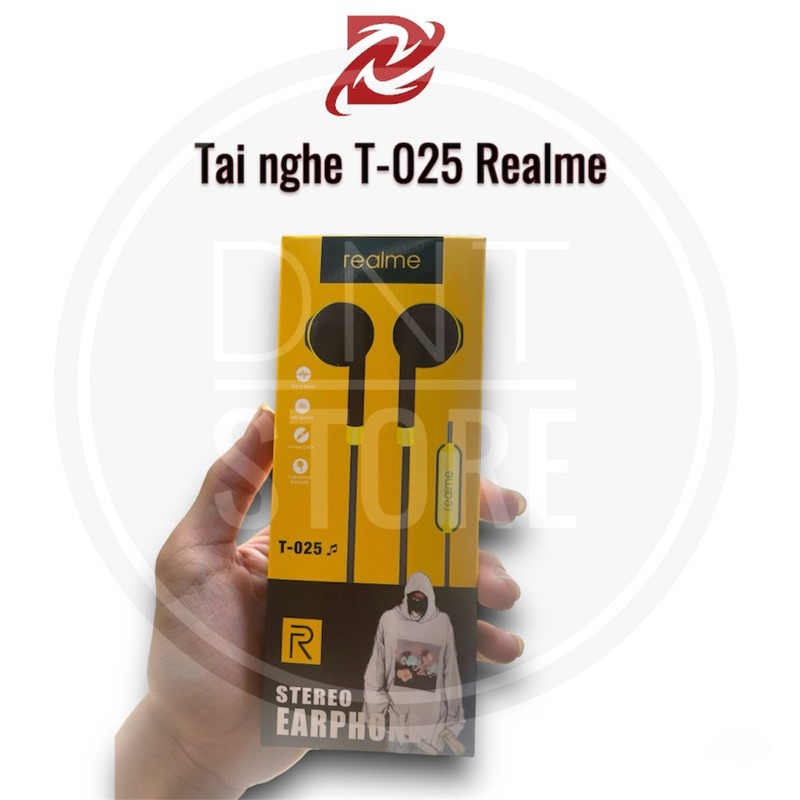 Tai nghe dây T-025 Realme| chân cắm AUX 3.5mm | Shopee Việt Nam