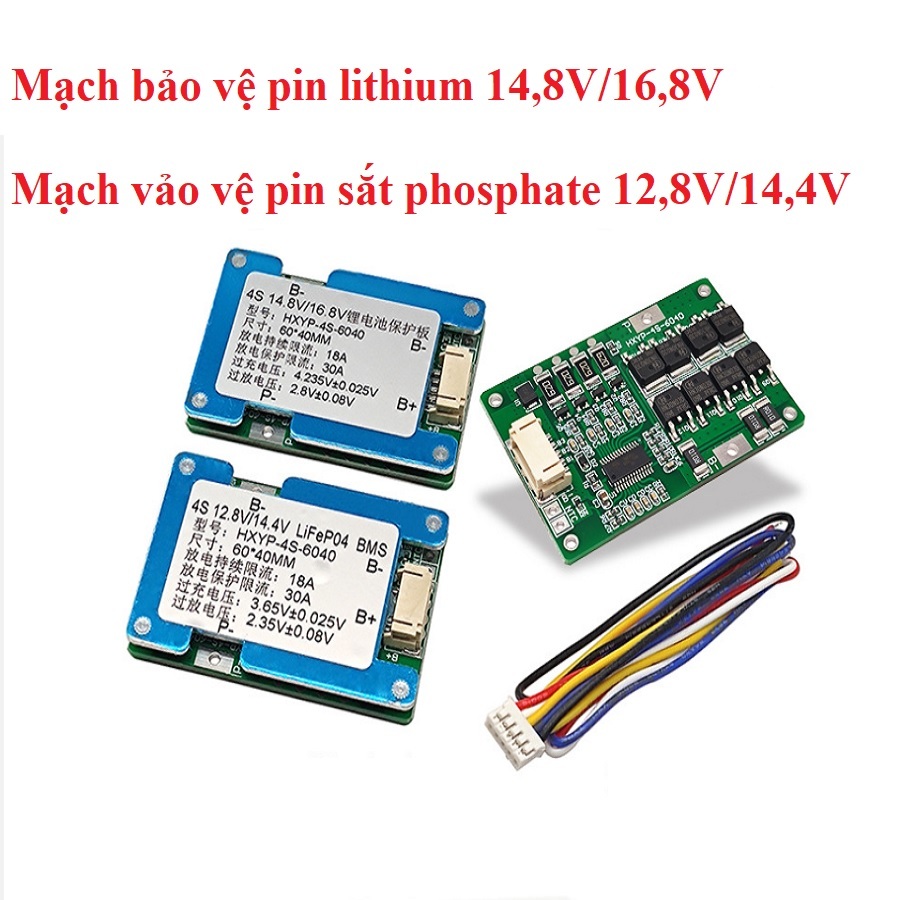 Mạch bảo vệ pin 4S cho pin lithium và pin sắt phophate 30A | Shopee ...