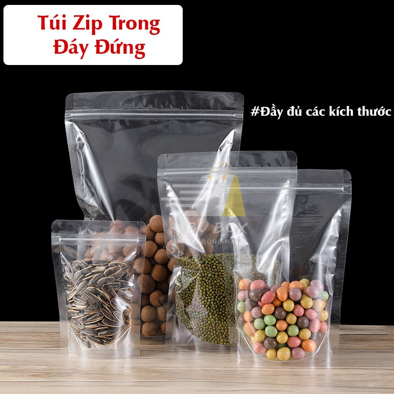 Túi Zip Đáy Đứng 2 Mặt Trong. Túi Zip Trong Đựng Thực Phẩm Cao Cấp ...