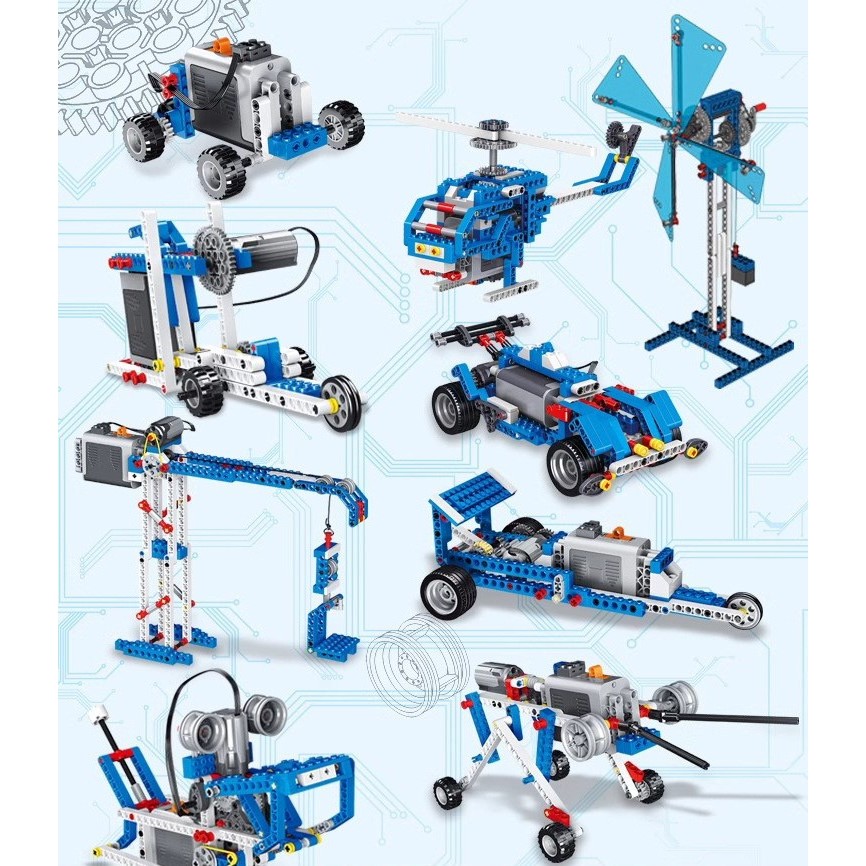 Bộ Đồ Chơi Giáo Dục tư duy, Lắp Ráp Kỹ Sư Cơ Khí 9686 STEM - có động cơ - lắp ráp mô hình kỹ ...