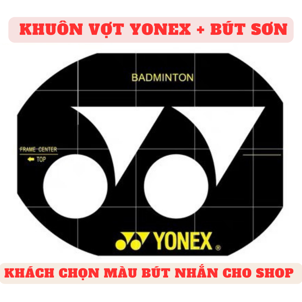Lọ sơn logo vợt cầu lông yonex AC414EX khuôn logo vợt cầu lông | Shopee ...