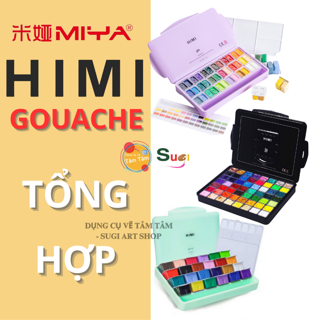 [ TỔNG HỢP ] Màu Gouache HiMi , HIMI THẠCH , SINH ĐÔI , PASTEL , HIMI ...