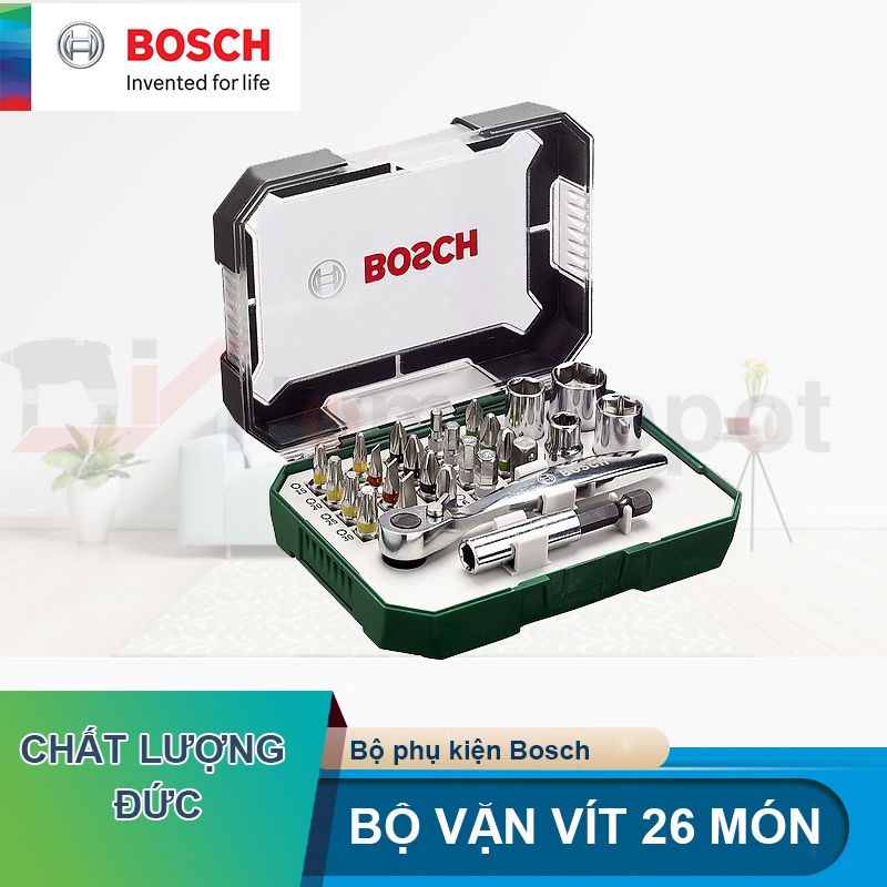 Bộ dụng cụ ốc vít 26 món Bosch 2607017322 | Shopee Việt Nam