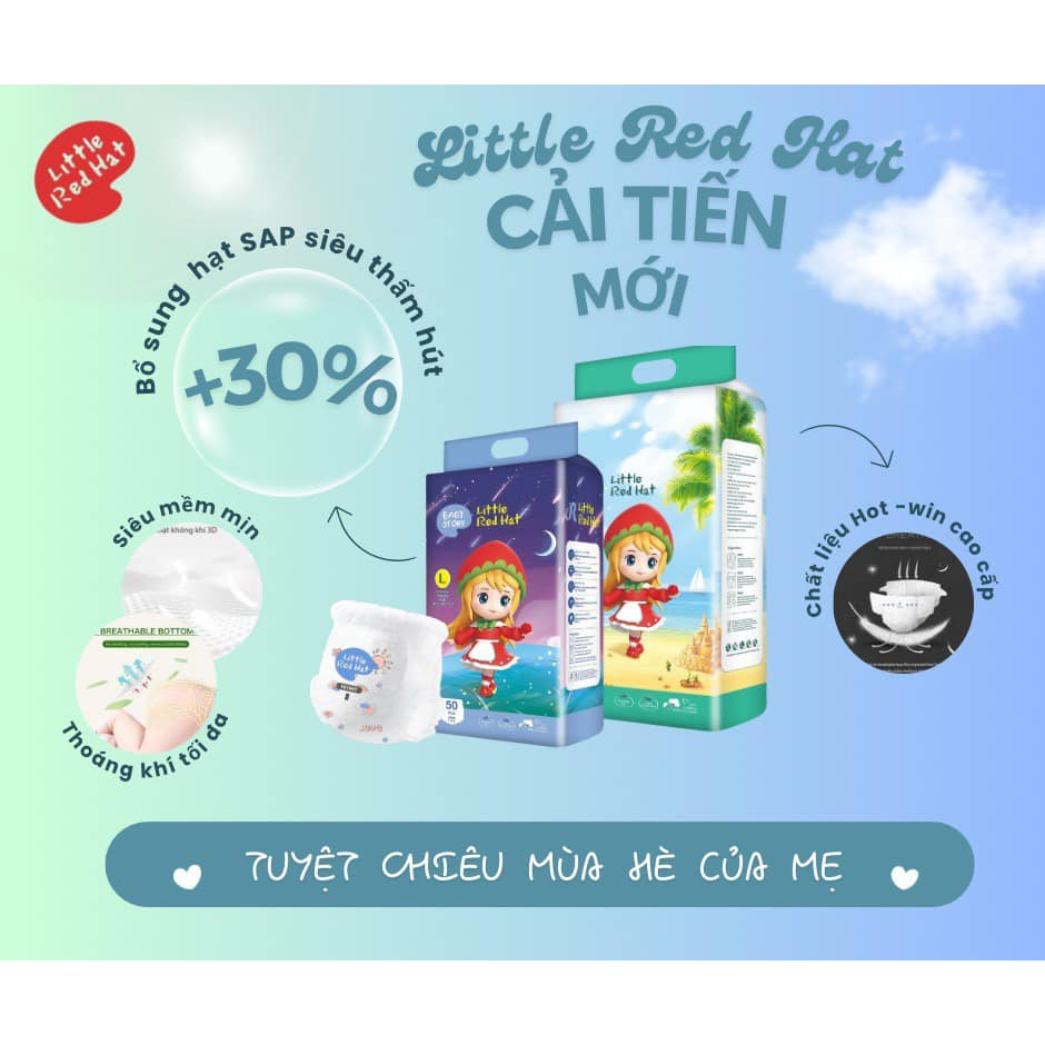 (Không quà) Tã bỉm LITTLE RED HAT - ÚC NB72/S62/M54/L50/XL46/XXL42 ...