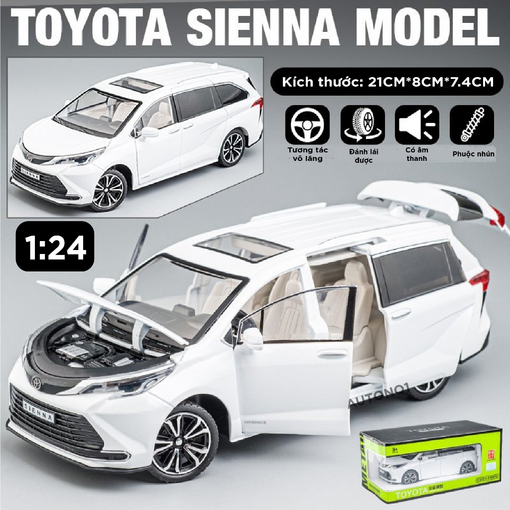 Mô hình xe Toyota Sienna Mpv 1:24 Hengteng Model OT416 | Shopee Việt Nam