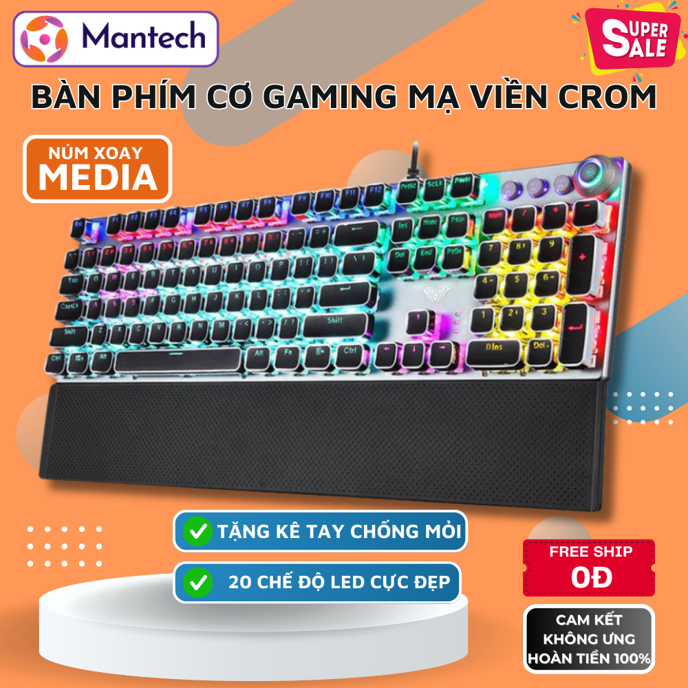 Bàn Phím Cơ Gaming Mantech FZ508 Trục Cơ BlueSwitch Gõ Cực Đã Led Nhiều ...