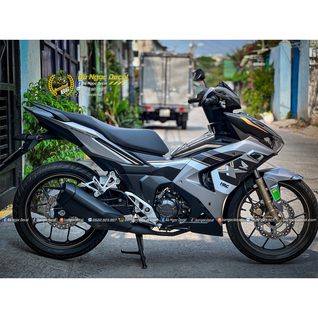 TEM HRC DÁN XE WINNER X V3 V4 MÀU BẠC XANH ĐEN 2024 | Shopee Việt Nam