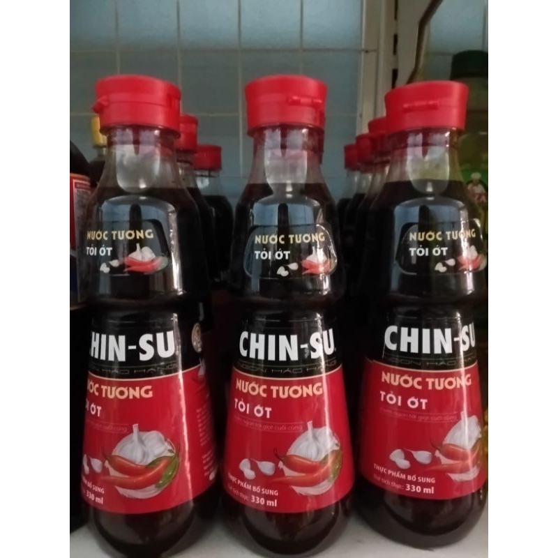 Nước tương Chinsu tỏi ớt, không tỏi ớt chai 330ml | Shopee Việt Nam