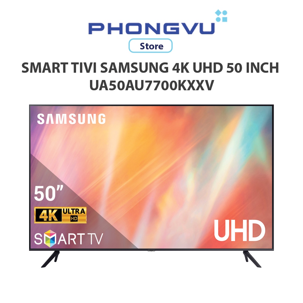 Smart Tivi Samsung 4K UHD 50 inch UA50AU7700 - Bảo hành 24 tháng | Shopee Việt Nam
