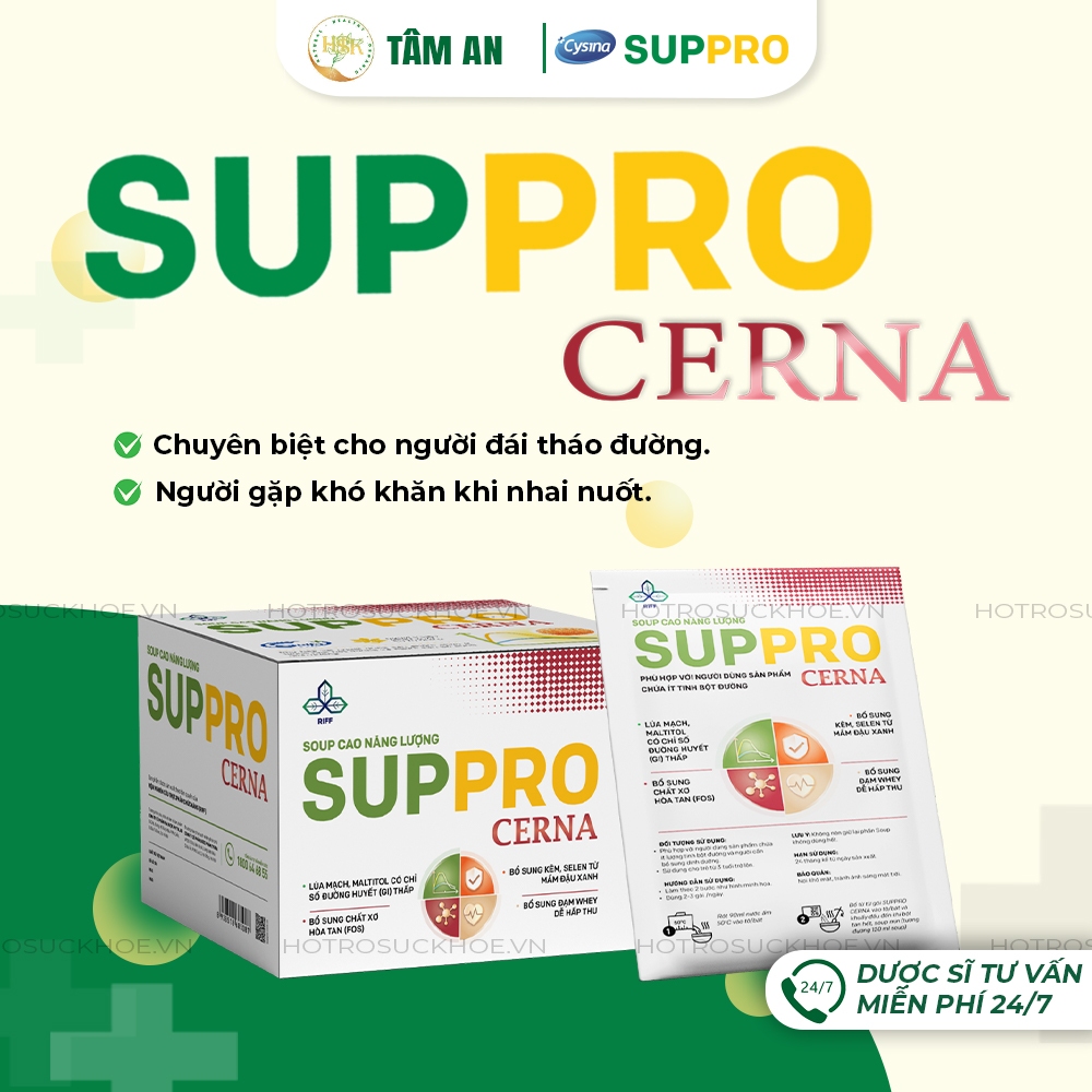 Suppro CERNA Soup Cao Năng Lượng Cho Người Tiểu Đường, Đái Tháo Đường ...