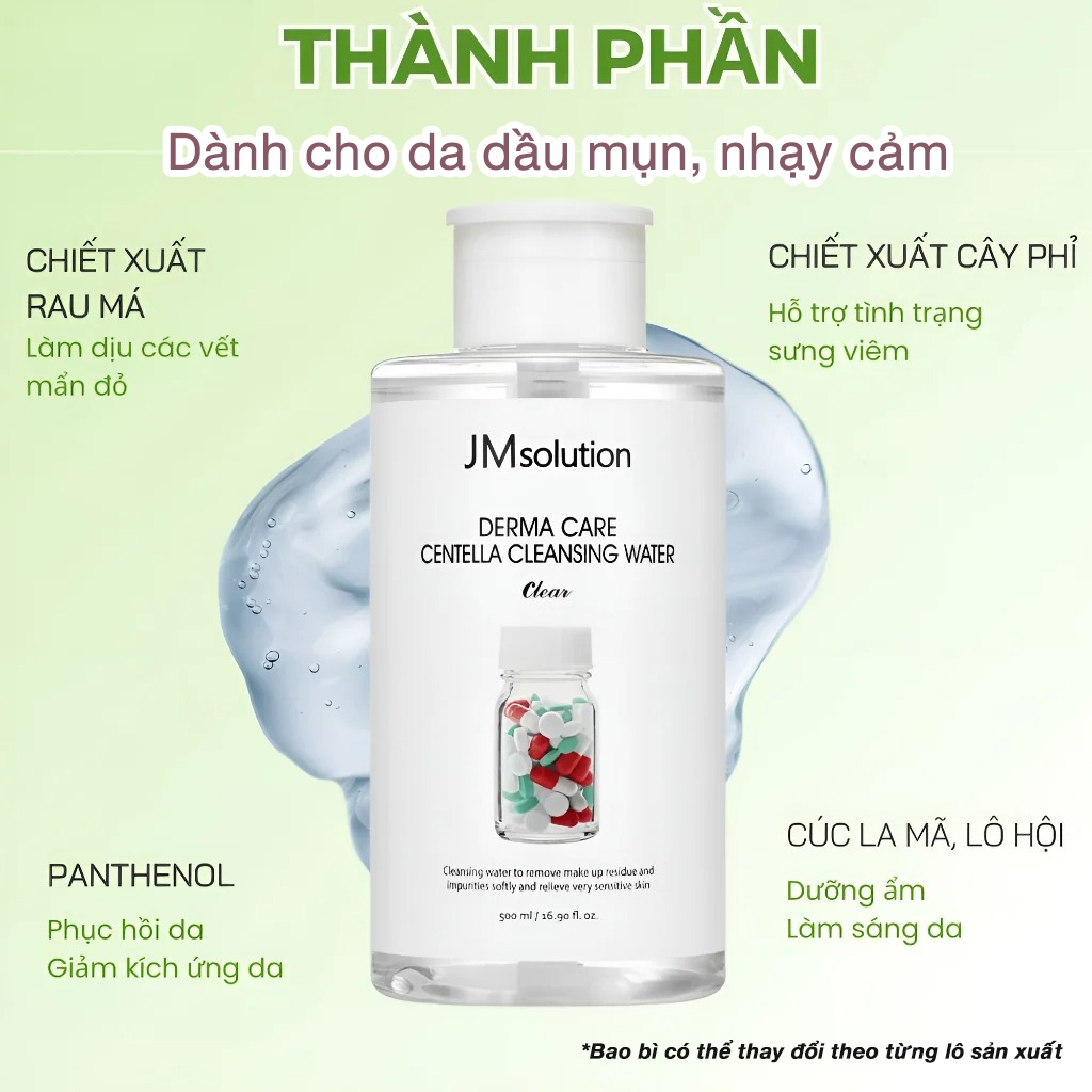 Nước Tẩy Trang Jmsolution Cleansing Water 500ml / 850ml (JM solution Centella/Ceramide/S.O.S ...