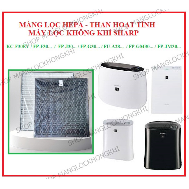 Màng lọc không khí cho máy Sharp KC-F30, FP-J30E-A/B/P, FP-F30E, KC-F30EV, FP-GM30E, FP-JM30V ...
