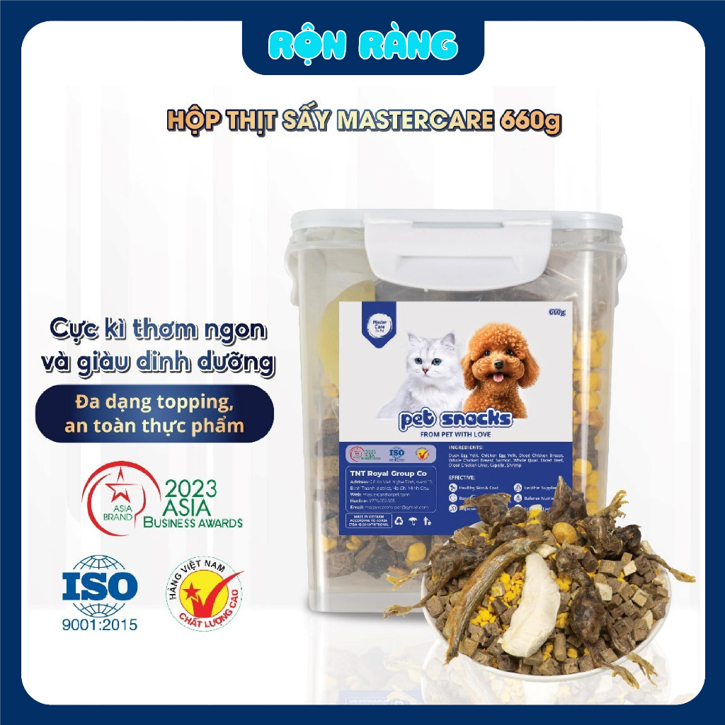 Thức Ăn Sấy Khô MASTERCARE For Pet - Hộp Thịt Sấy Mix Nhiều Loại 660g | Shopee Việt Nam