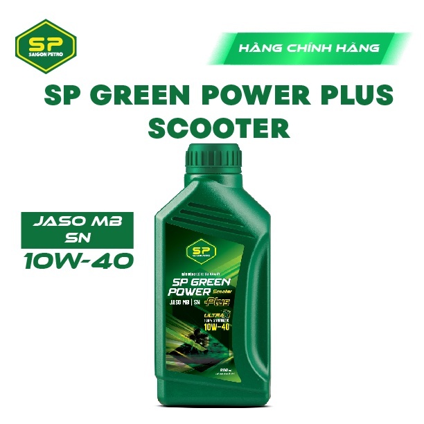 Nhớt xe tay ga Saigon Petro - SP Green Power Scooter Plus 10W40, API SN ...