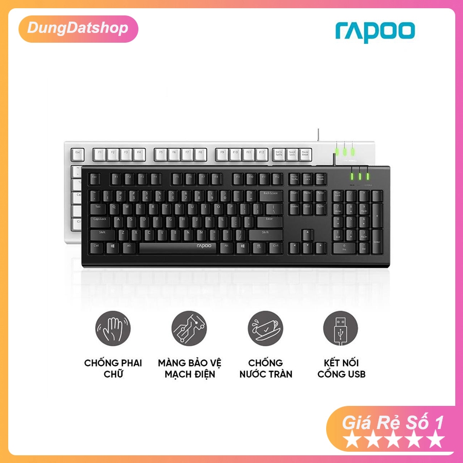 Bàn Phím Máy Tính Rapoo NK1800 Đen ( USB ) | Shopee Việt Nam