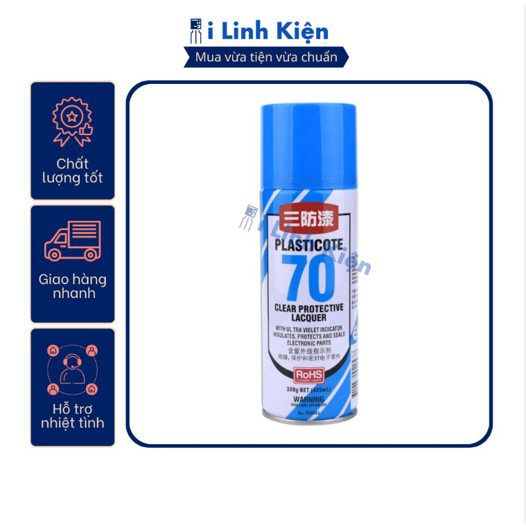 Sơn phủ mạch cách điện chống ẩm chống oxi hóa CRC70 450mL bảo vệ bo ...