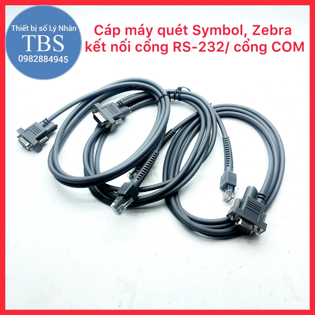 Dây cáp RS232 cho máy quét Symbol, Zebra các model LI, LS, DS (Hàng mới ...
