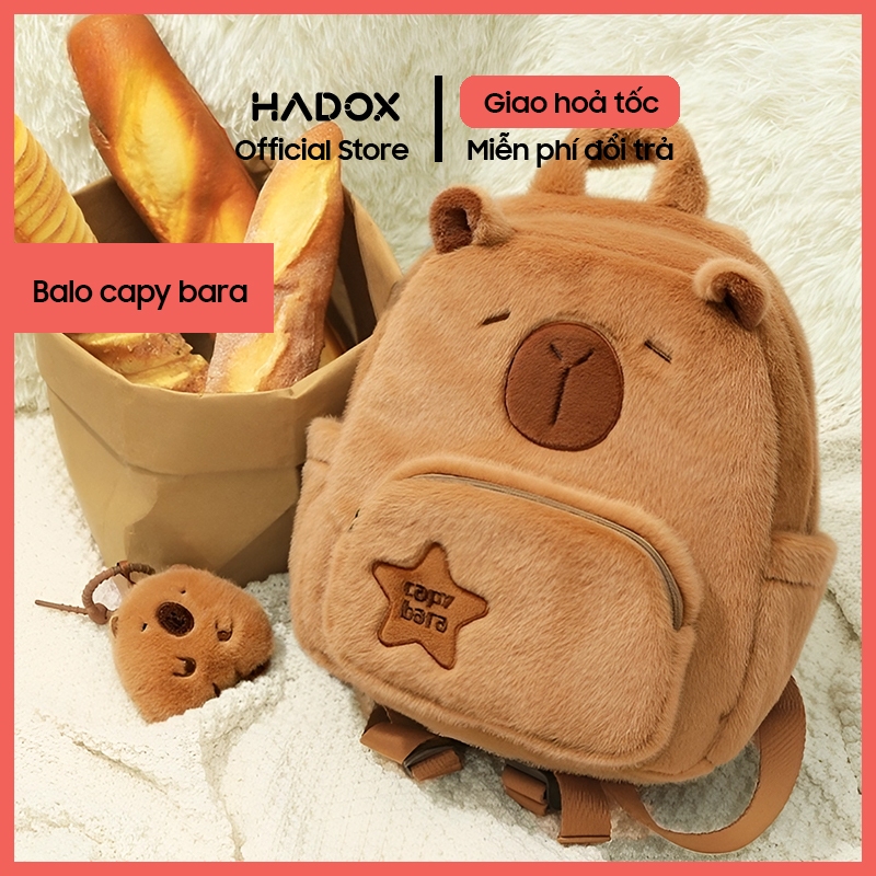 Balo cute capybara đi học, đi làm, đi chơi nam nữ hình gấu bông, phong ...