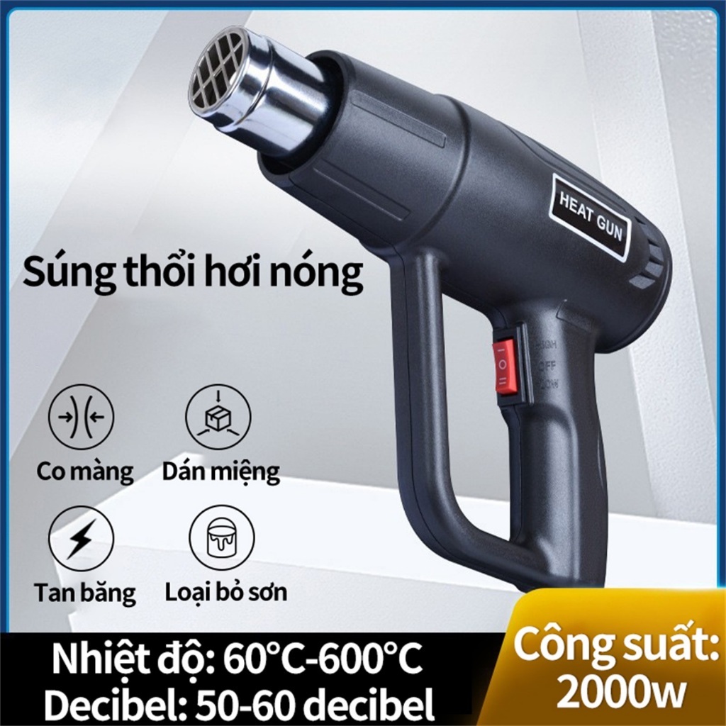 Máy khò nhiệt máy thổi hơi nóng đa năng công suất lớn 2200w | Shopee ...