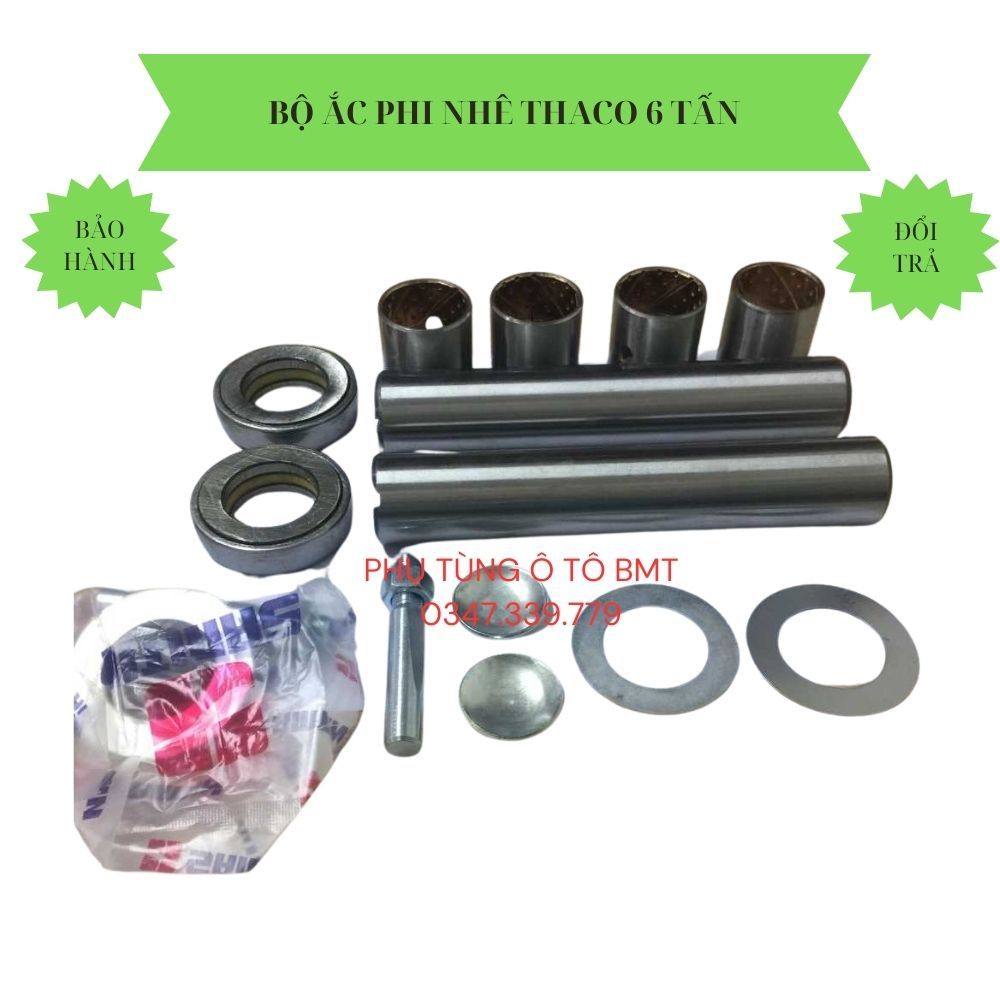 Bộ ắc phi dê, Bộ ắc phi nhê (trục đứng) xe Thaco 6 tấn. thân Pi 38*208 ...
