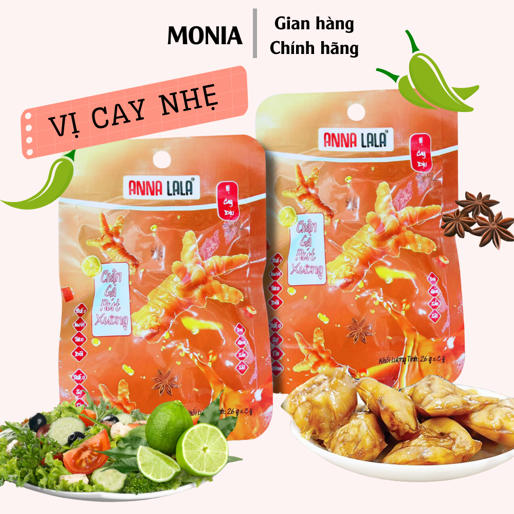 Chân gà rút xương Anna lala vị cay dịu đậm đà thơm ngon MONIA | Shopee ...