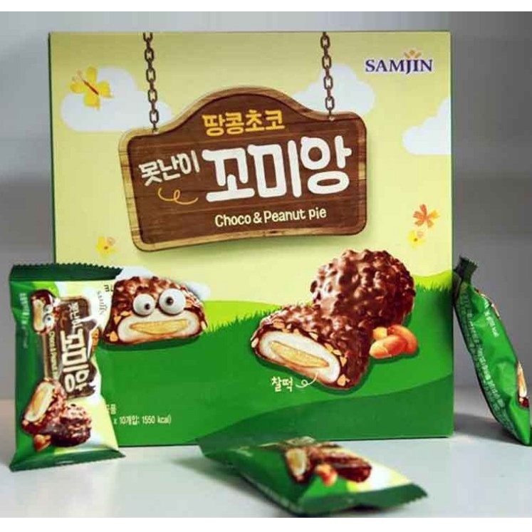 Bánh Choco and Peanut Pie Samjin Hàn Quốc hộp 360gr x 10 cái | Shopee ...