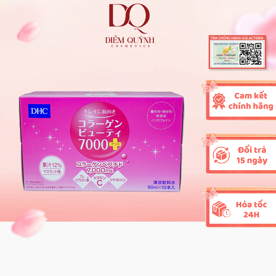 Nước uống Collagen DHC Beauty 7000 Plus Nhật Bản (10 chai x 50ml ...