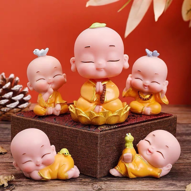 Set 5 chú tiểu chim thú hàng LOẠI 1 trang trí tablo ô tô, bàn làm việc ...