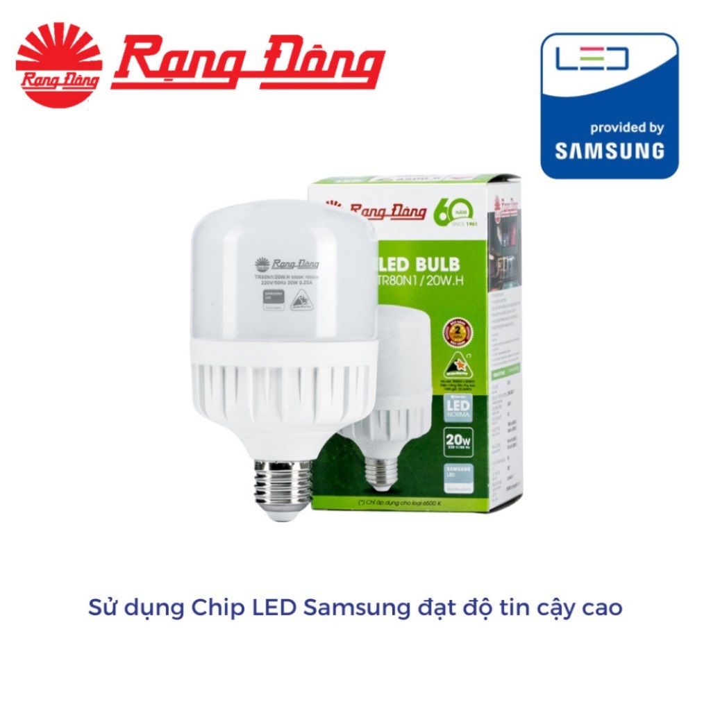 Bóng đèn Led Trụ Rạng Đông 20W - 30W - 40W - 50W Siêu Sáng ,Chip Led ...