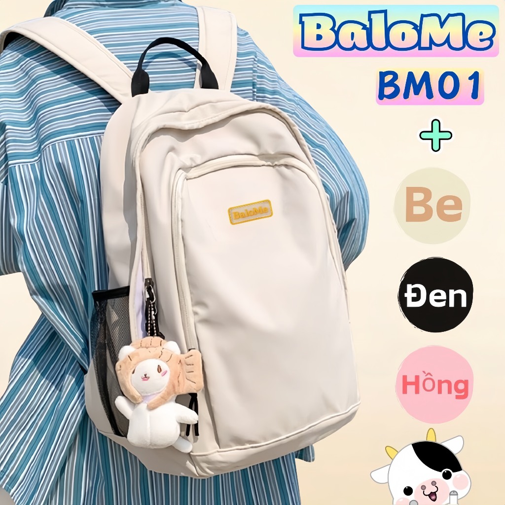 Balo Nam Nữ BaloMe Đi Học Đi Chơi, Kiểu Dáng Basic Mã BM01 | Shopee ...