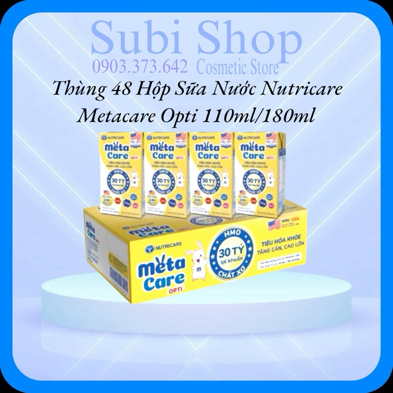 Thùng 48 Hộp Sữa Nước Nutricare Metacare Opti 180ml | Shopee Việt Nam