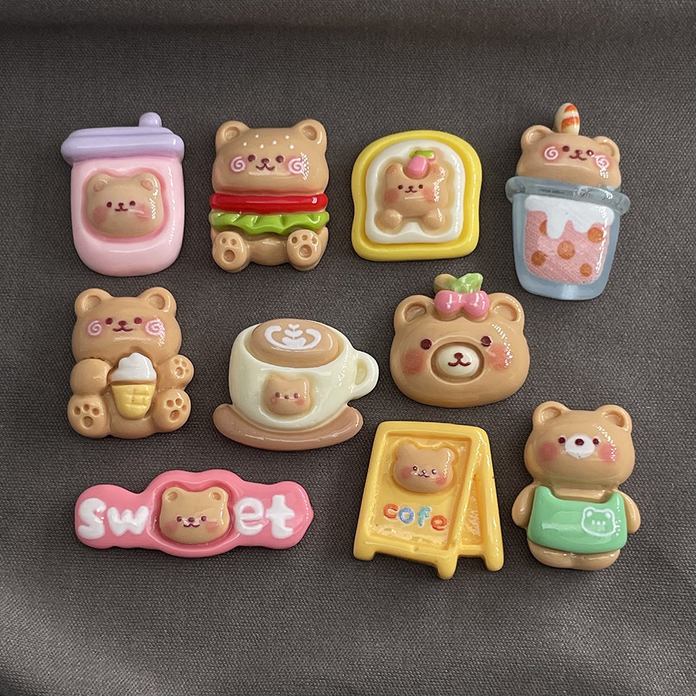 Charm Crocs, Sticker Gắn Dép Hình Gấu Hoạt Hình Nhiều Mẫu Trang Trí DIY ...