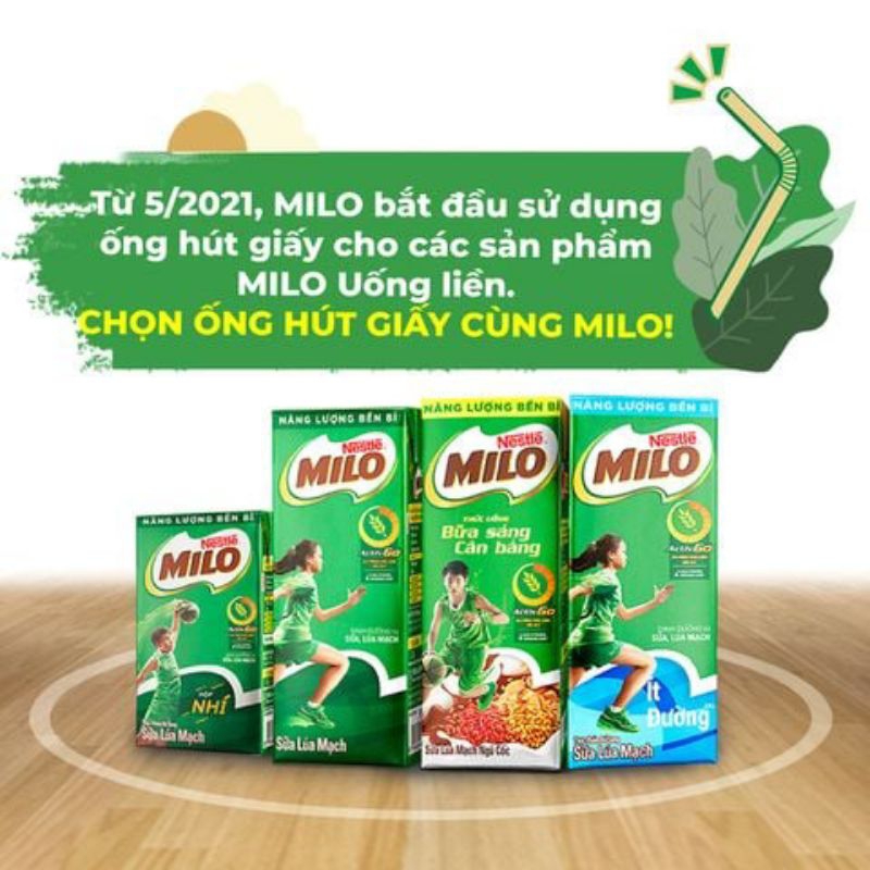 Lốc 4 hộp sữa Milo (thức uống lúa mạch Milo Active Go) 180ml/ 110ml ...