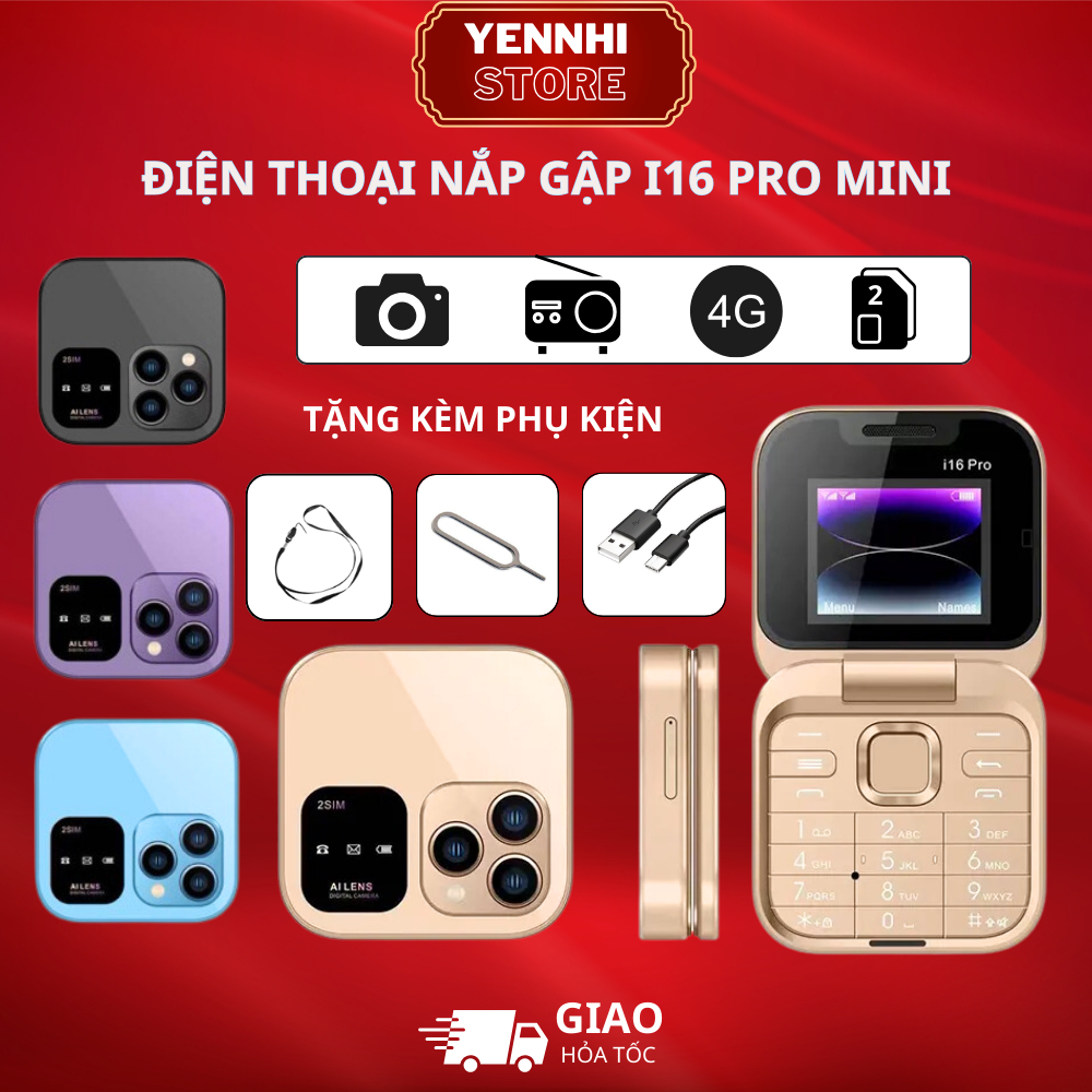Điện Thoại Thông Minh SIêu Nhỏ Nắp Gập SERVO i16 Pro - 2 Sim 4G Nghe ...