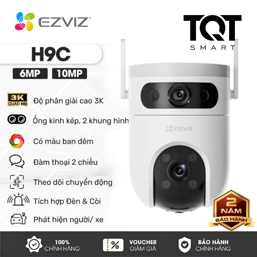 Camera Wifi Ngoài Trời 2 Mắt EZVIZ H9C 3K 5MP / H9C 2K 3MP / H90 2K ...