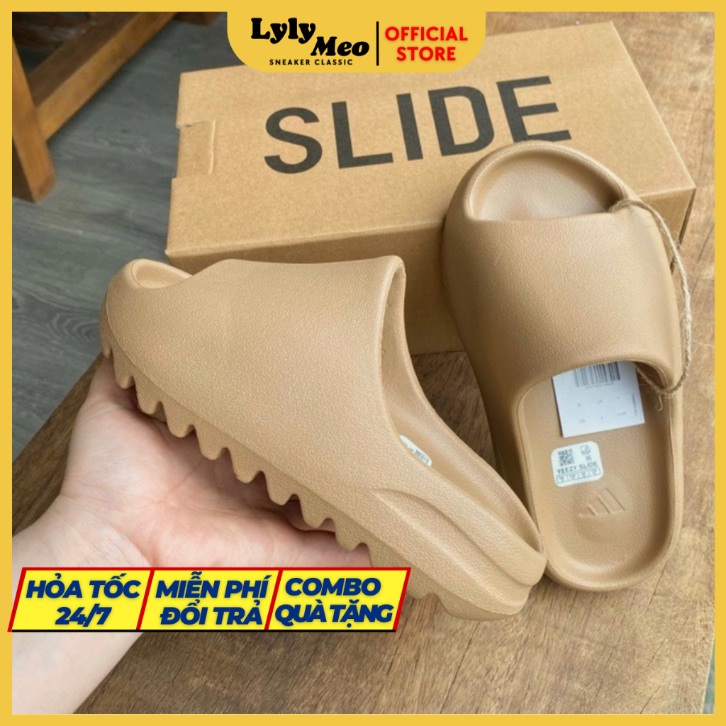 Dép Yeezy Slide Season24 bản vân nhám đế cao 5cm full box, dép YZ Slide ...