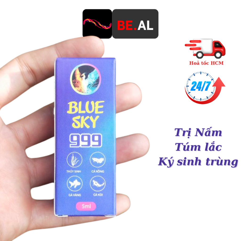 Blue sky 999 trị nấm ký sinh trùng giảm stress khi vận chuyển cá đi xa phòng cá bệnh khi mới mua ...