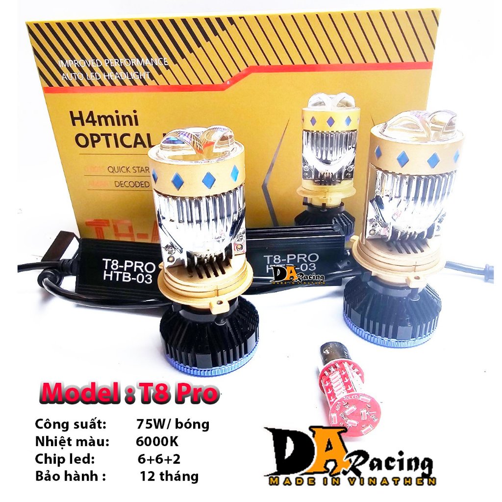 Đèn Bi Cầu T8 LASER 80W NGANG T11 TRÊN THỊ TRƯỜNG 12.24V DC Pha Laser Mạnh Lắp Xe Máy, Ô Tô ...
