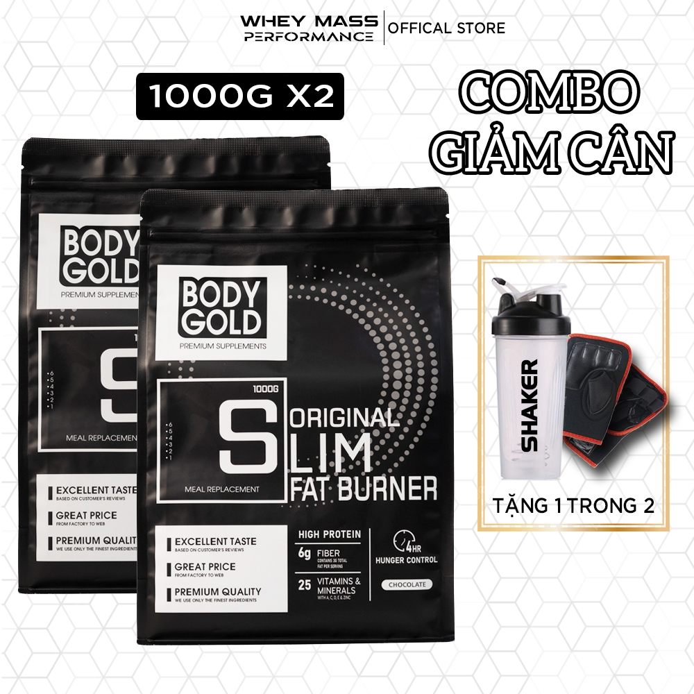 Combo 2 túi Sữa Giảm Cân Đốt Mỡ - Original Slim Fat Burner Body Gold, Giảm Cân 6-8kg Cấp Tốc, An ...