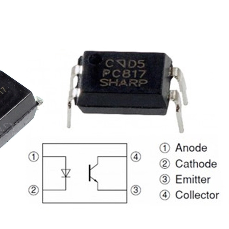 IC Opto Quang PC817 EL817 DIP4 (Chân cắm) SOP4 (Chân Dán) Opto Cách ly quang 4 chân | Shopee ...