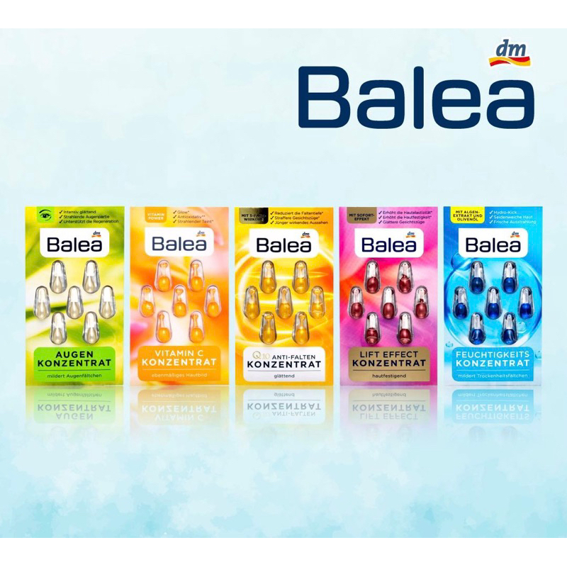 Balea Konzentrat Vỉ 7 viên siêu serum đắp mặt cấp ẩm Vitamin E, Vitamin ...