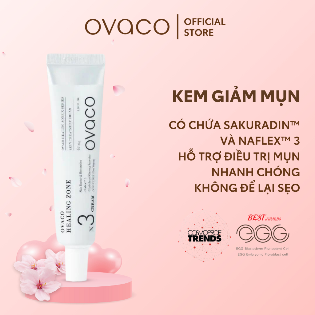 Kem hỗ trợ giảm mụn OVACO Healing Zone X3 Cream 35g | Shopee Việt Nam