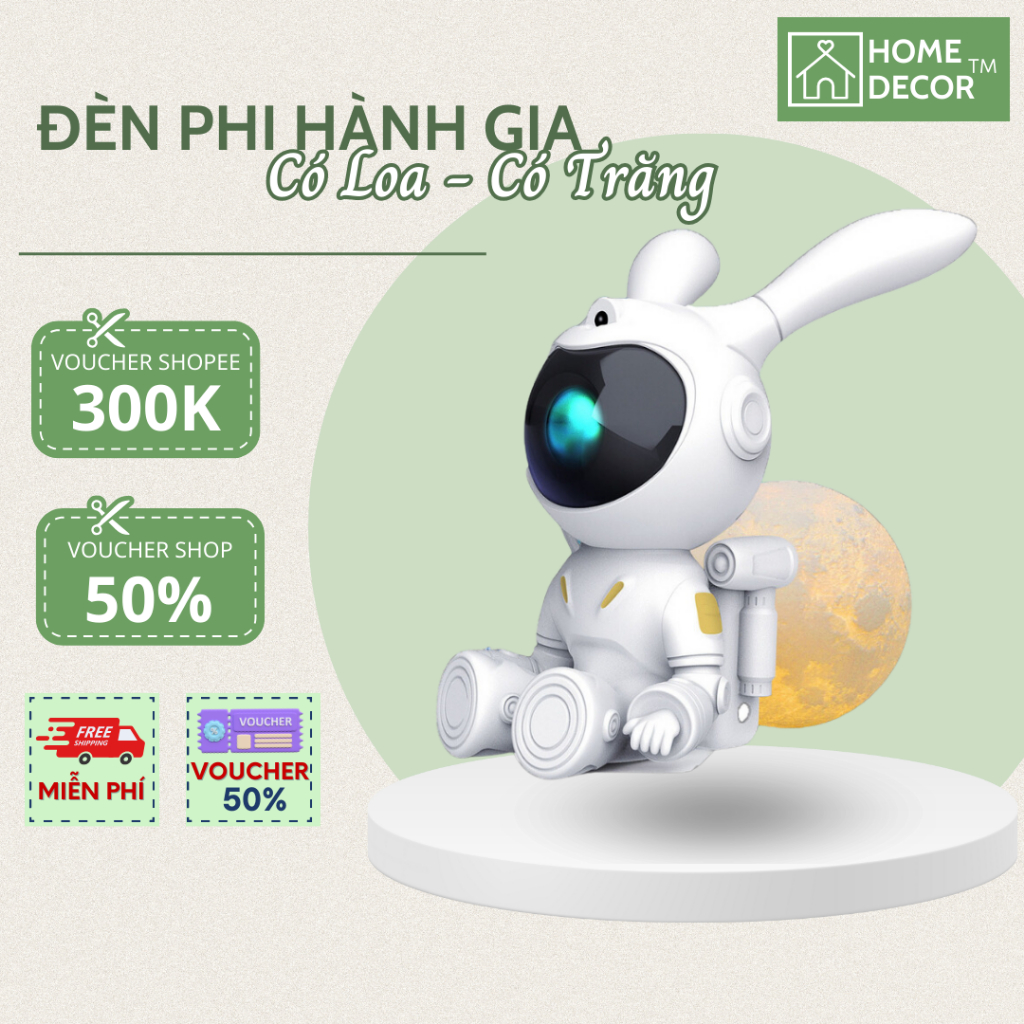 Đèn Chiếu Phi Hành Gia Thỏ Ngồi Chiếu Bầu Trời Sao Đèn Ngủ Phi Hành Gia ...