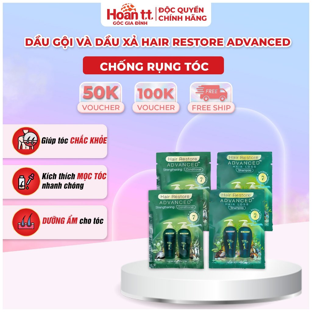 Dầu Gội Và Dầu Xả Hair Restore Advanced - Gói Dầu Gội Giúp Tóc Chắc ...