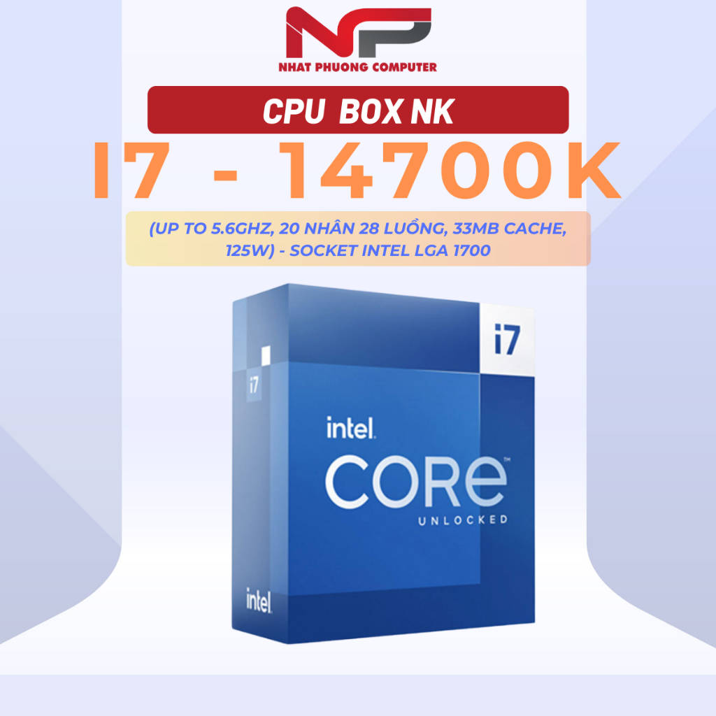 Bộ vi xử lý CPU Intel Core i7 14700K - i5 14600K - I9 14900K Full Box ...