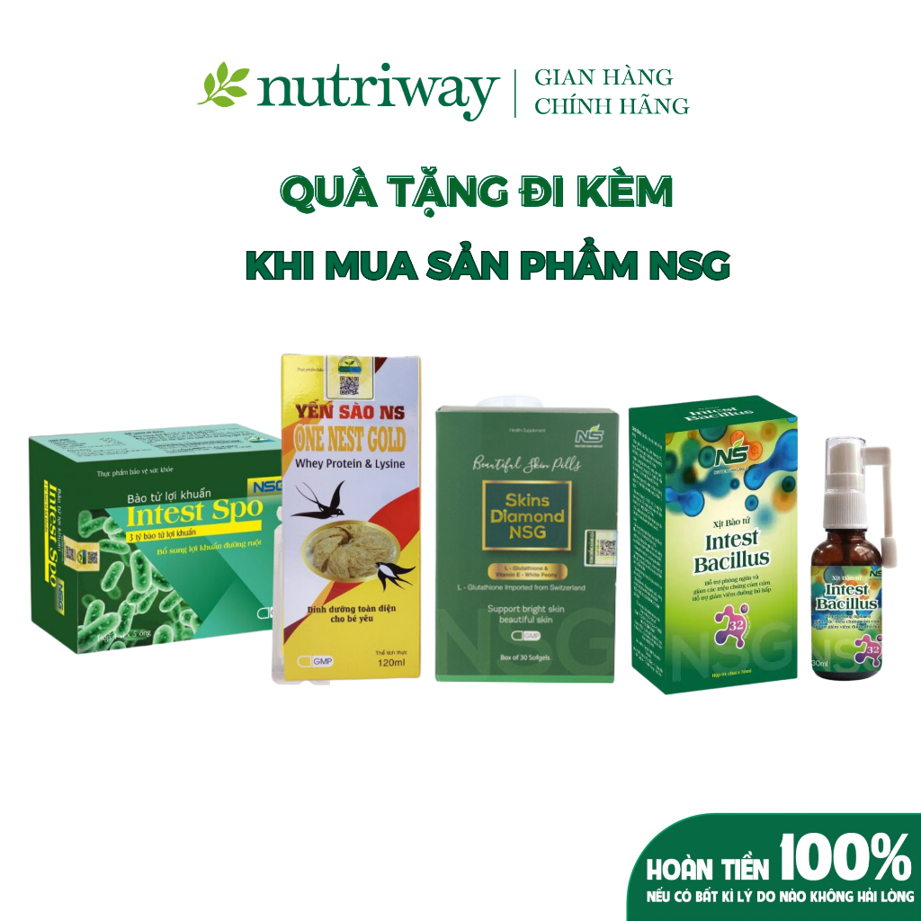 Combo Bào tử lợi khuẩn Intest Spo NSG kèm Xịt bào tử Intest Bacillus ...