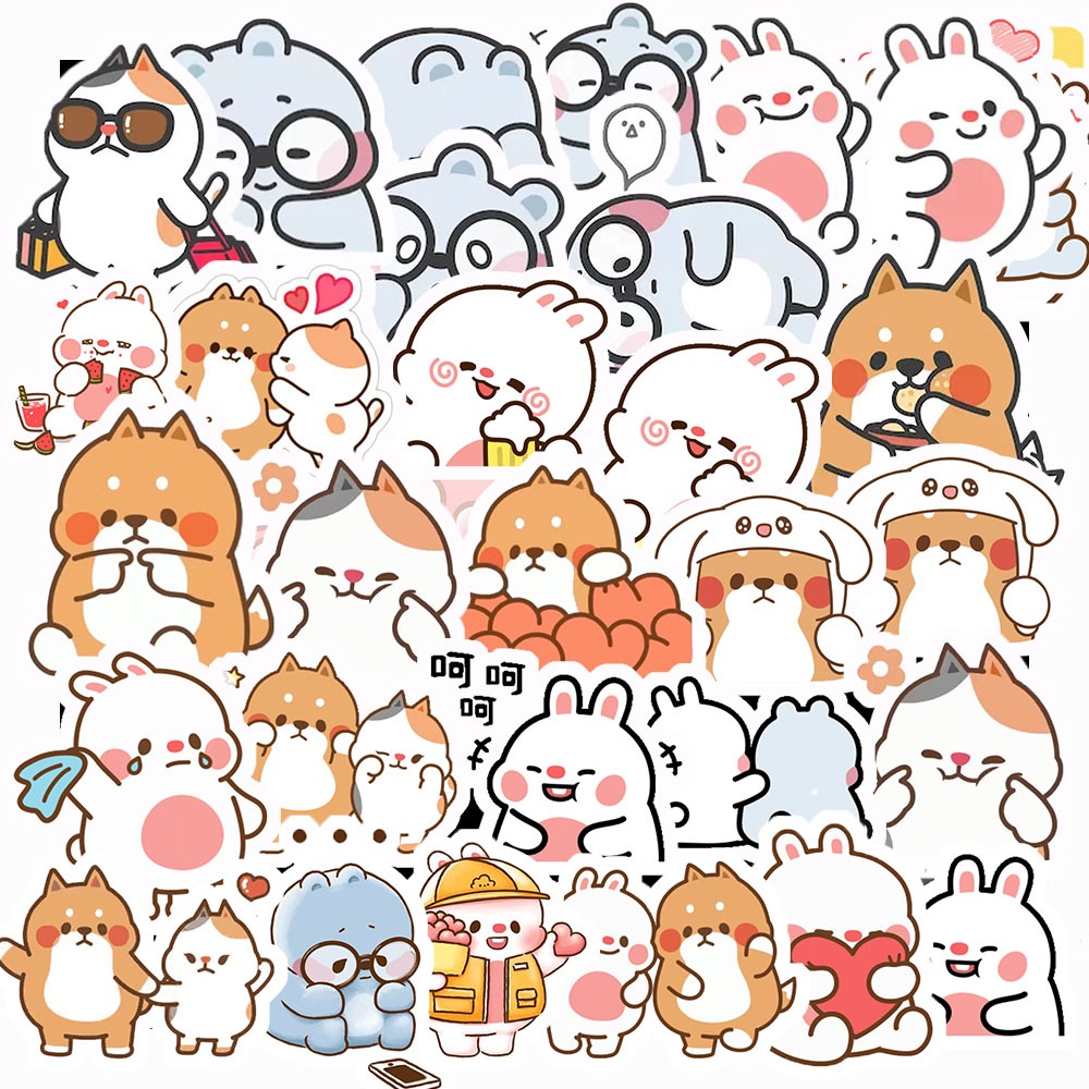 Set 50 Sticker Hình TONTON FRIENDS TOO – Decal Trang Trí Xe - Laptop ...